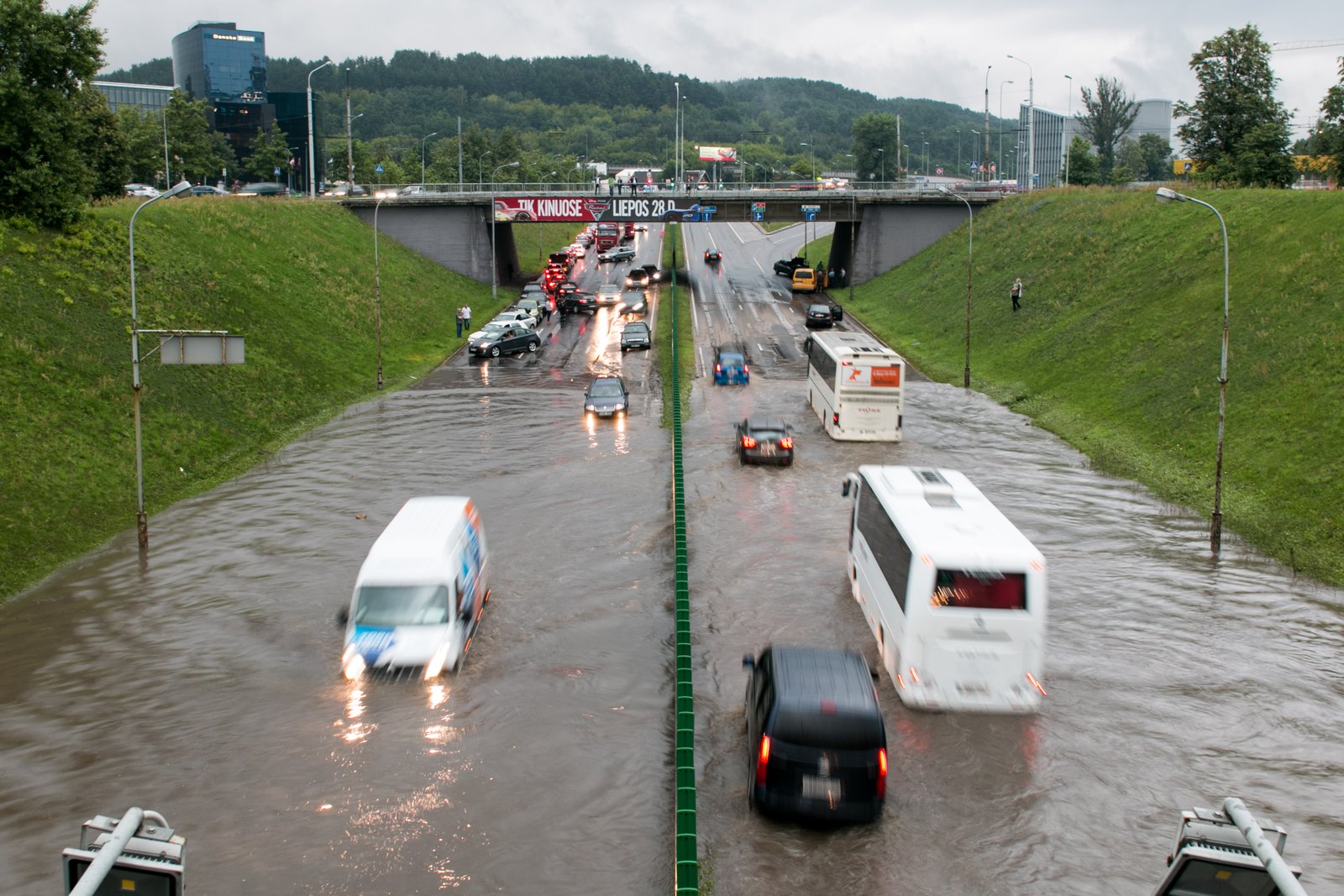 Tuesday's downpour flooded cellars, interrupted traffic, power supplies ...